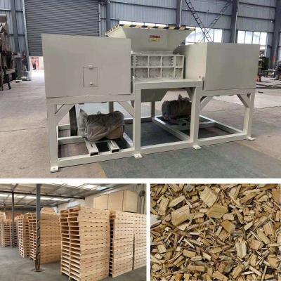 China Industrial Twin Shaft Wood Chipper Shredder 37kW 1000mm Chamber for Recycling Processing for sale