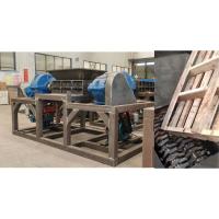 China Industrial Twin Shaft Wood Chipper Shredder 400mm Blade Diameter 7.5kW Motor for Recycling for sale