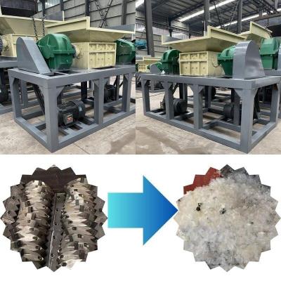 China Double Hob Shredder Machine 2200x1450x2000mm High Production Plastic Bag Shredder 45kW for sale