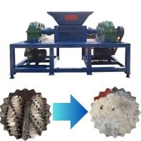 China Double Hob Shredder Machine 2200x1450x2000mm High Production Plastic Bag Shredder 45kW for sale