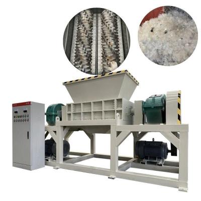 China Double Hob Roller Shredder Machine 300mm Blade Diameter for Plastic Film Recycling for sale