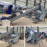 China PET Plastic Bottle Hot Washing Production Line 300-2000 kg/h Tangential Feed for sale