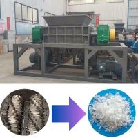 China Double Hob Shredder Machine for Woven Bag Waste Rope Clothes Scraps Recycling 300mm Blade for sale