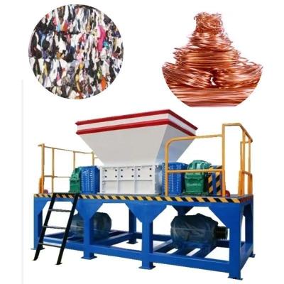 China Double Shaft Shredder 22-110kW Twin Roller Scrap Metal Shredding Machine 1-20t/h for sale