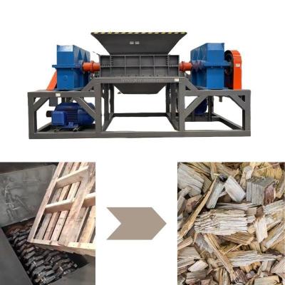 China Double Shaft Shredder 7.5-220KW for Waste Furniture Wood Pallets Garden Waste Recycling for sale