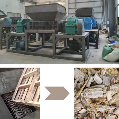 China Twin Shaft Wood Shredder 7.5-220KW for Furniture Scrap Recycling Customizable for sale