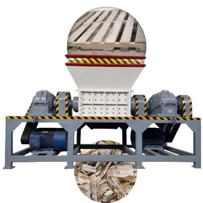 China Industrial Twin Shaft Shredder 400-2200mm Chamber for Garden Waste Cardboard Recycling for sale