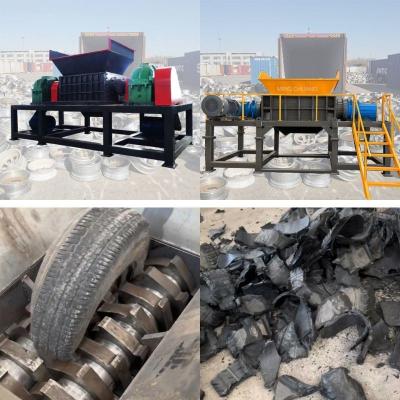 China MCS-800 Double Shaft Tire Shredder 30kW Industrial Scrap Hubs Shredder for Truck Car Tire Recycling for sale