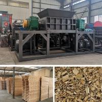 China Full-Automatic Wooden Pallet Shredder 400mm Chamber Iron Removal for Wood Block Manufacturing for sale