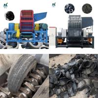 China 380V Double Shaft Rubber Scrap Shredder Machine Crusher for Car Truck Tire Recycling 50-200mm Output for sale
