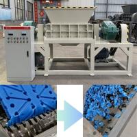 China 4800kg Twin Shaft Plastic Shredder Machine SKD-11 Blades 37kW Motor for sale