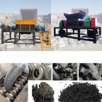 China Double Shaft Tire Shredder 50-200mm Output 15-220kw Motor for Recycling for sale
