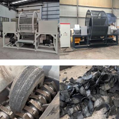 China Industrial Waste Tire Shredder 900000kg Capacity Double Shaft Shredder for Recycling 50-200mm Output for sale