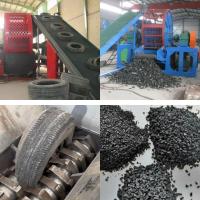 China Double Shaft Tire Shredder 50-200mm Output for Car Truck Wheels Recycling Machine 37-220KW for sale