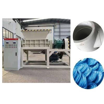 China 55kw Double Shaft Plastic Shredder 2 Motors Industrial Recycling Shredder Machine 800mm Chamber for sale