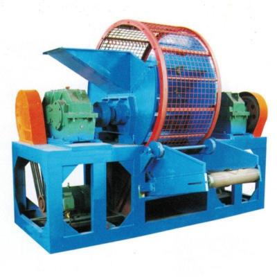 China Automatic Double Shaft Tire Shredder 380V 50-200mm Output for Bicycle Car Truck Tires for sale