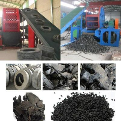 China Double Shaft Tire Shredder 3300x1900x2200mm 50-200mm Output for Rubber Recycling for sale
