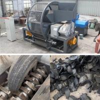China Double Shaft Tire Shredder 3300x1900x2200mm 50-200mm Output for Rubber Recycling for sale