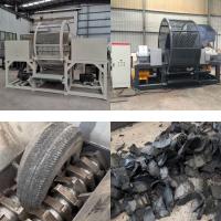 China Double Shaft Tire Shredder 3300x1900x2200mm 50-200mm Output for Rubber Recycling for sale