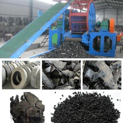 China 380V Tire Recycling Rubber Powder Making Machine Shredder 50-200mm Tyre Rubber Crumb Production Line for sale