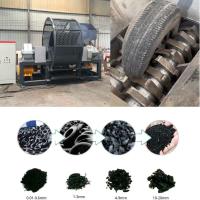 China Automatic Waste Rubber Tire Recycling Equipment Double Shaft Shredder 50-200mm Output for sale
