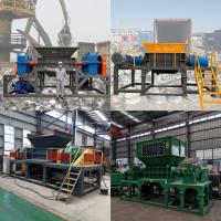 China Heavy Duty Twin Shaft Metal Shredder 30kw 2-3 t/h for Steel Aluminium Scrap Recycling for sale