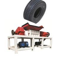 China Industrial Double Shaft Tire Shredder 30-45 ton Waste Tyre Shredding Machine 50-200mm Output for sale
