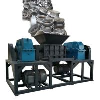 China Waste Rubber Tire Plastic Recycling Shredder Two Axis Crusher Eco-Friendly Solution for sale