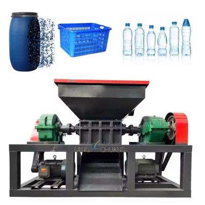 China Double Shaft Shredder 800-2200mm Chamber for Tire Rubber Metal Wood Plastic Waste Shredding for sale