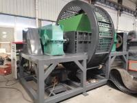 China Industrial Double Shaft Tire Shredder 50-200mm Output Rubber Powder Making Machine 15-220kw for sale