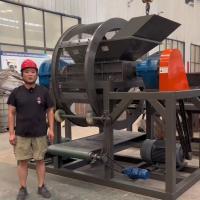 China Industrial Double Shaft Tire Shredder 50-200mm Output Rubber Powder Making Machine 15-220kw for sale