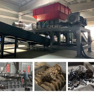 China Double Shaft Scrap Metal Shredder 22-110kW for Car Engine Parts Crushing for sale
