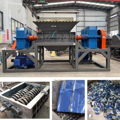 China Industrial Double Shaft Shredder for Scrap Metal 22-110kW Heavy Duty Shredding Machine for sale
