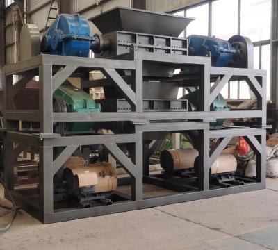 China 1-2t/H Double Shaft Scrap Metal Shredder Machine 22kW for Waste Reduction for sale