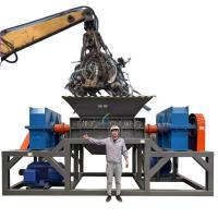 China Industrial Double Shaft Shredder 22-110kW for Scrap Metal Aluminum Iron Furniture Shredding for sale