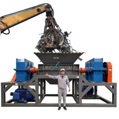 China Industrial Double Shaft Shredder 22-110kW for Scrap Metal Aluminum Iron Furniture Shredding for sale