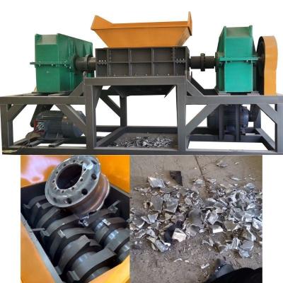 China Heavy Duty Twin Shaft Scrap Metal Shredder 22-110kw Planetary Reducer Recycling Machine for sale