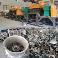China Double Shaft Metal Shredder 22-110kW Scrap Steel Aluminum Tire Hub Shredding Machine for sale