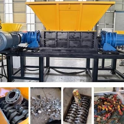 China Planetary Reducer Scrap Metal Shredder 22-110kW Twin Shaft for Aluminum Iron Shredding for sale
