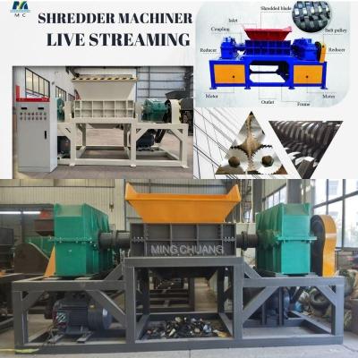 China Customized Scrap Metal Shredder 22-110kW Twin Shaft for Aluminum Iron Blocks Waste Management for sale