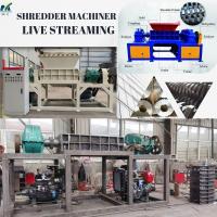 China MCS-800 Scrap Metal Shredder 22kW Twin Shaft with Magnetic Separator for Recycling for sale