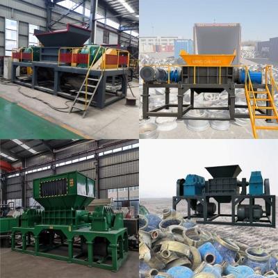 China Double Shaft Metal Shredder 22-110kW Scrap Iron Aluminum Shredding Machine for sale