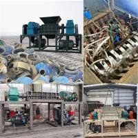 China Electric Metal Shredder 22-110kW Twin Shaft Scrap Iron Aluminum Recycling Machine 1-20t/h for sale