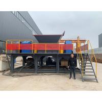 China Industrial Metal Shredder 22-110kW Twin Shaft Shredding Machine for Scrap Iron Aluminum Car Recycling for sale