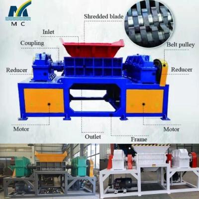 China Industrial Double Shaft Metal Shredder 22-110kW for Scrap Cars Cables Recycling for sale