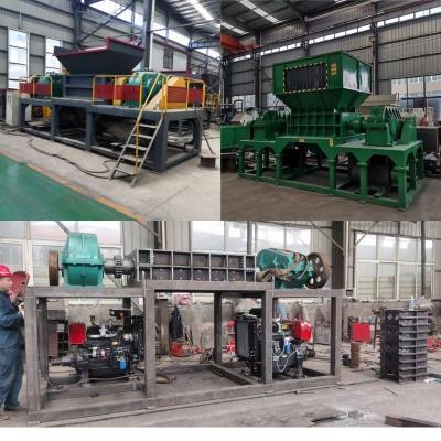 China Industrial Twin Shaft Metal Shredder 22-110kW for Scrap Iron Can Aluminum Shredding Recycling for sale