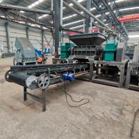 China Fully Automatic Twin Shaft Shredder 2600x2000x1900mm for Metal Scrap Aluminum Can Recycling for sale