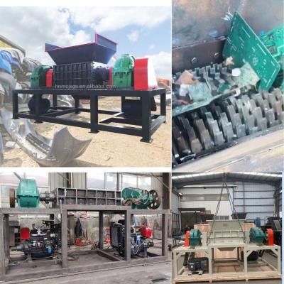 China Scrap Metal Shredder 22-110kW Twin Shaft Car Crusher Machine for Metal Recycling 1-20t/h for sale