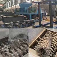 China Industrial Twin Shaft Scrap Metal Shredder 22-110kw for Car Engine Steel Drum Recycling for sale