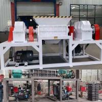 China Automatic Scrap Metal Shredder 22-110kW Twin Shaft for Iron Aluminum Recycling for sale